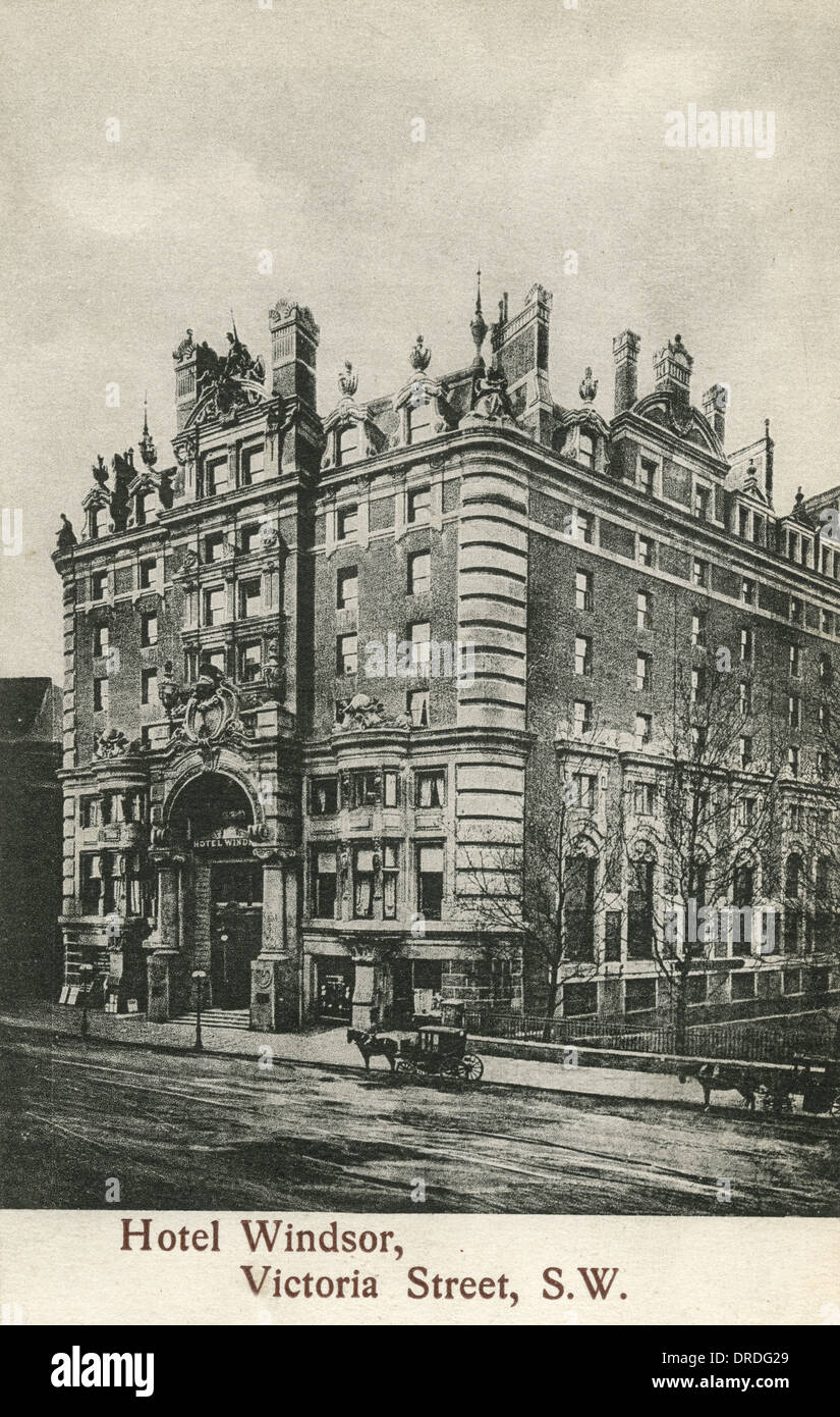 Hotel Windsor, Victoria Street, Pimlico, London Stock Photo - Alamy