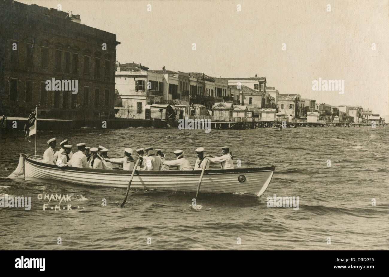 Royal Naval oarsmen returning to their ship Stock Photo - Alamy