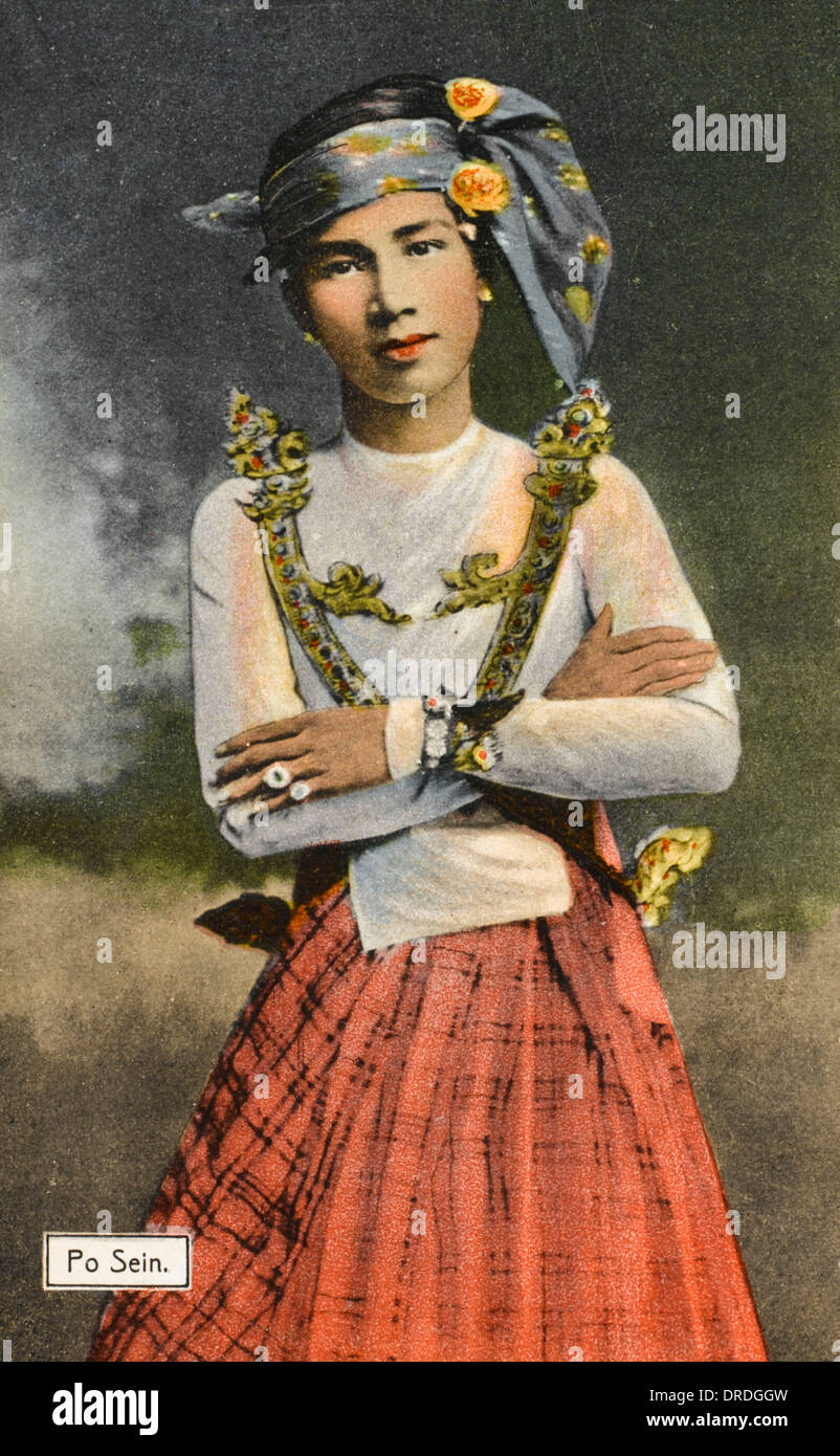 Burma (Myanmar) - Traditional Costume (1/4 Stock Photo - Alamy