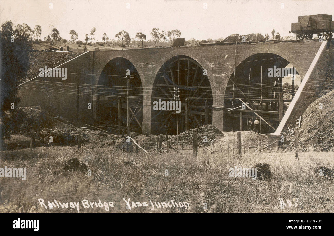 Building railway bridge at Yass Junction, NSW, Australia Stock Photo ...