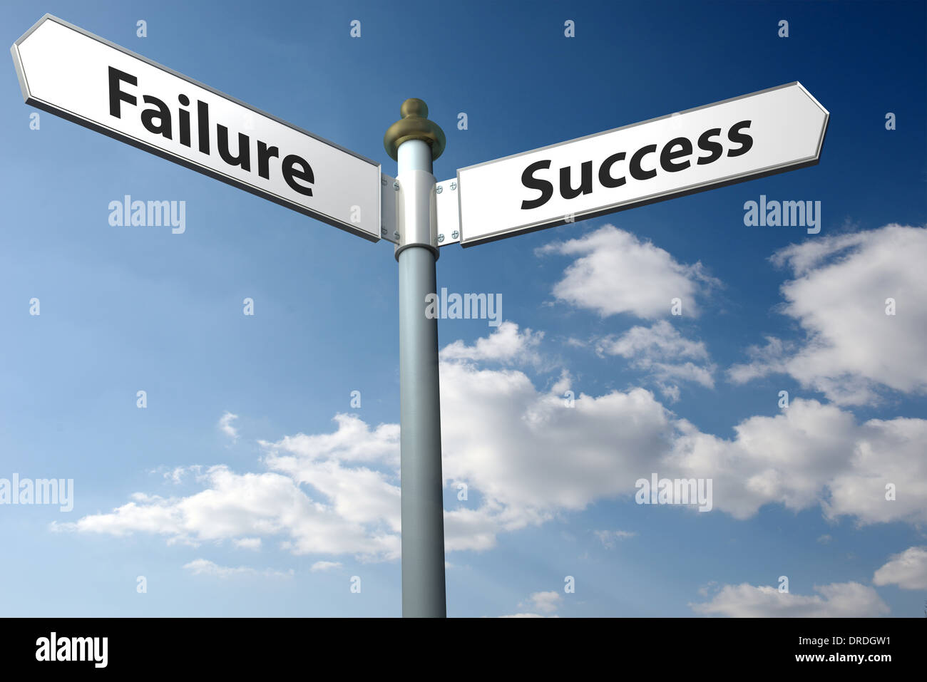Sign with decision of failure or success Stock Photo - Alamy