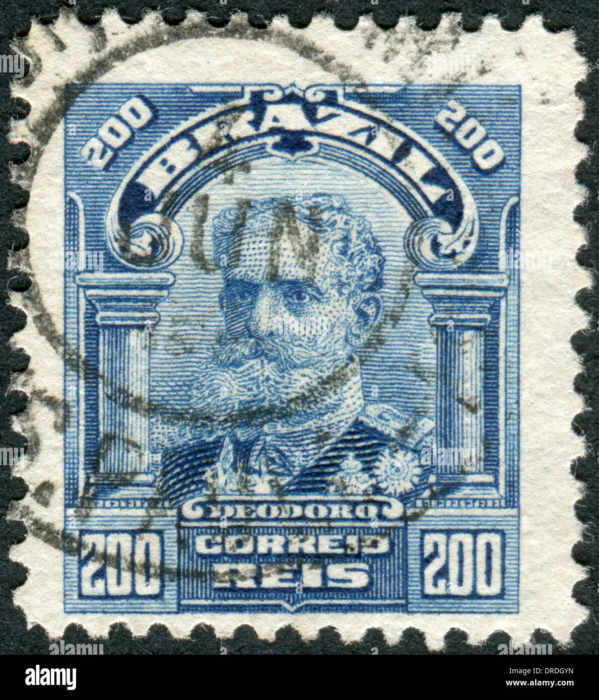 BRAZIL - CIRCA 1906: Postage stamp printed in Brazil shows the first ...