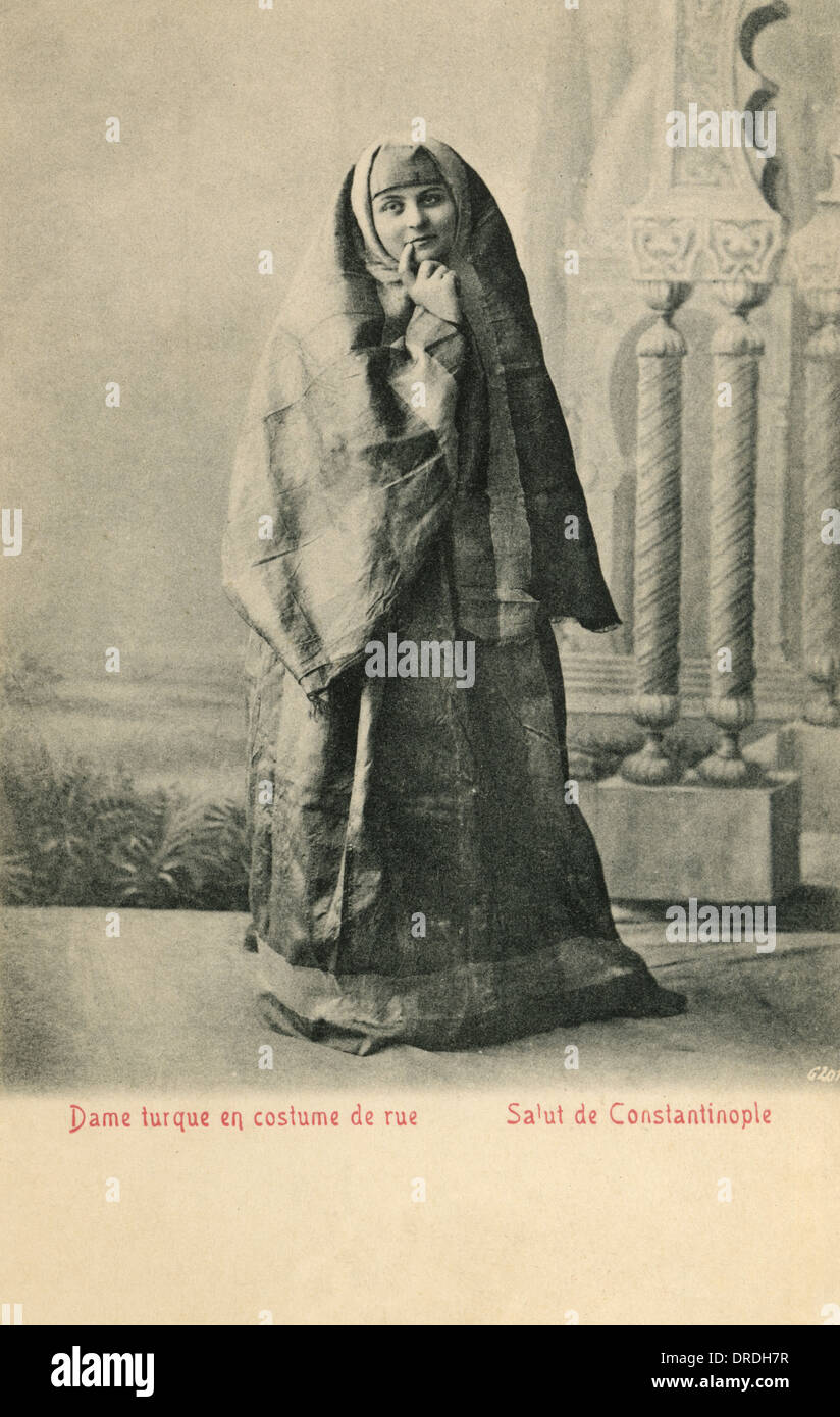 Turkish lady in Street Costume Stock Photo - Alamy