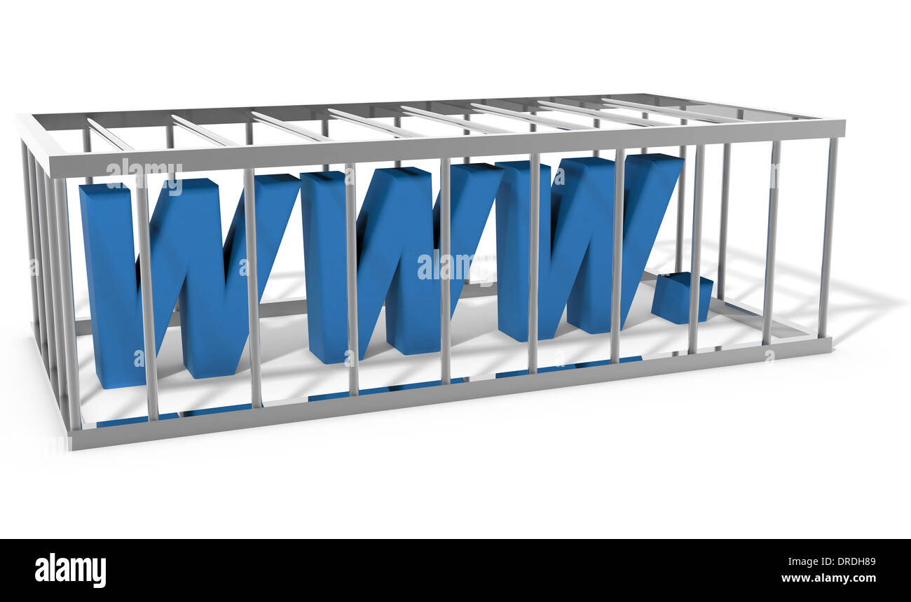 Internet security www. inside bars isolated on a white background Stock ...