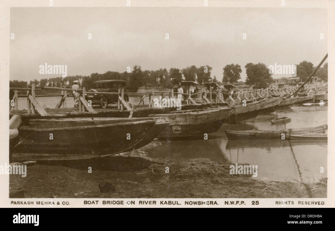 Boat bridge on River Kabul, Nowshera, Pakistan Stock Photo - Alamy