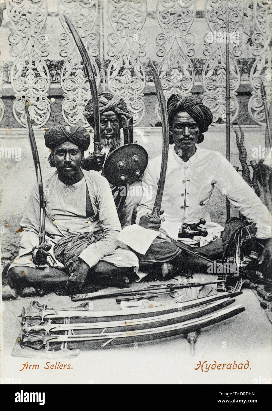 Hyderabad, India - arms sellers Stock Photo - Alamy