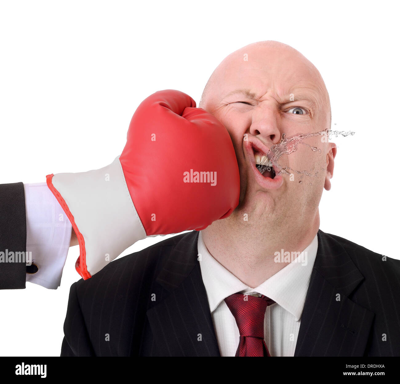 Concept of beating to competition isolated on white background Stock ...