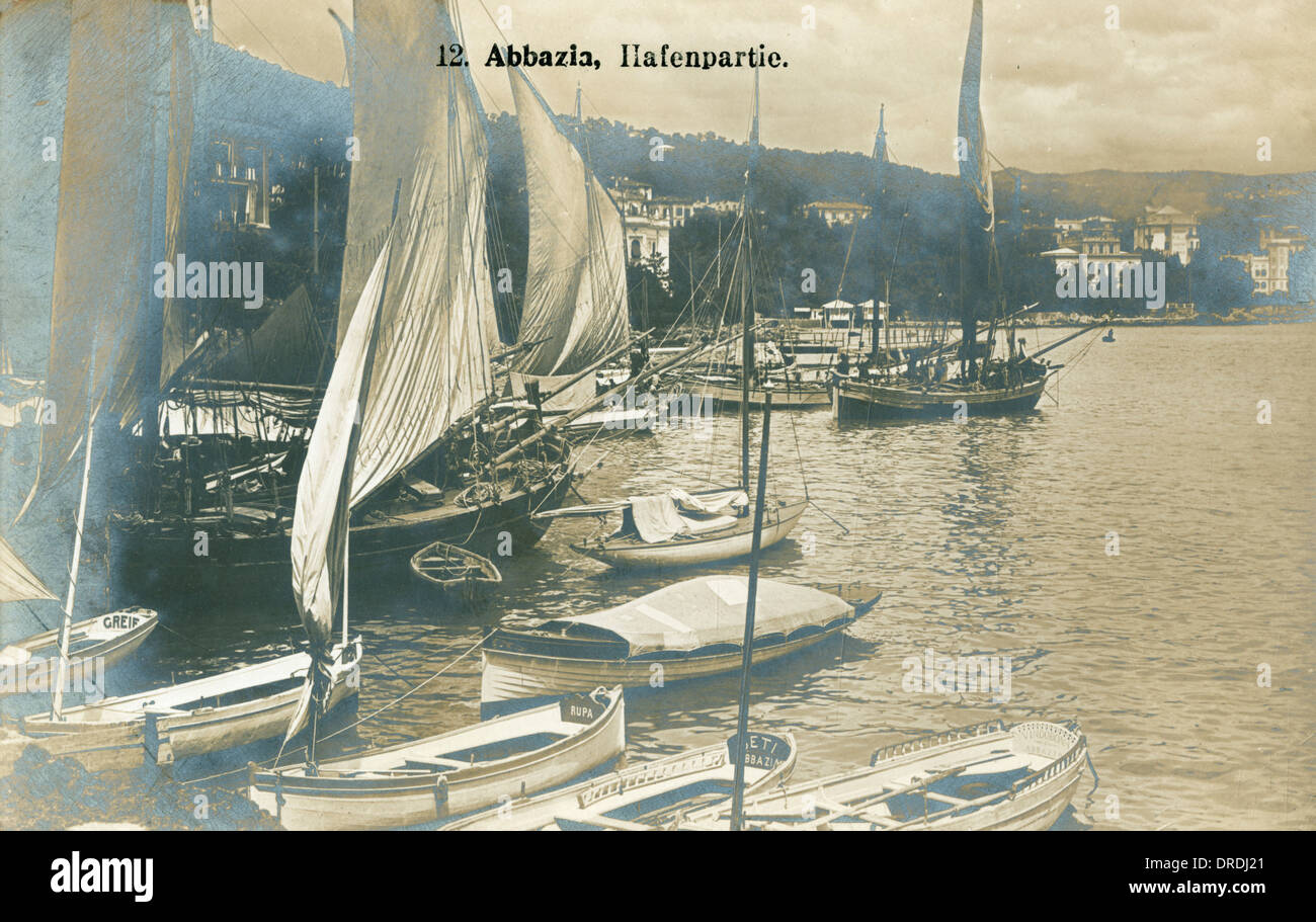 Croatia - Opatija (Abbazia) - Harbour Stock Photo - Alamy