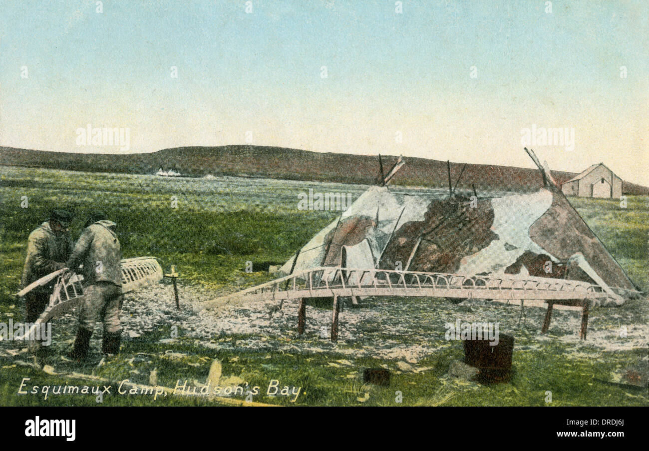 Inuit Camp at Hudson Bay Stock Photo - Alamy