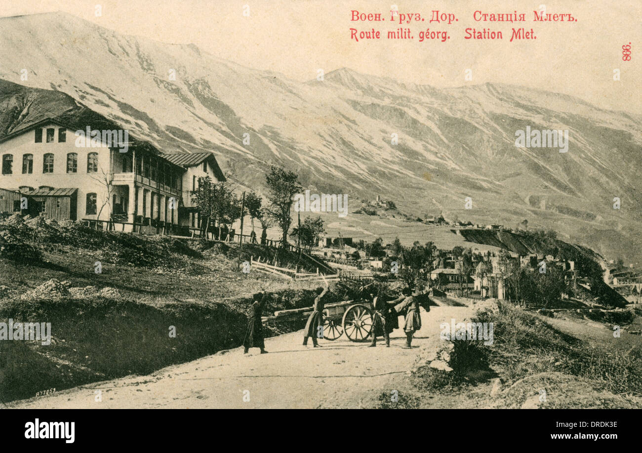 Georgia - Georgian Military Road - Station at Mlet Stock Photo - Alamy