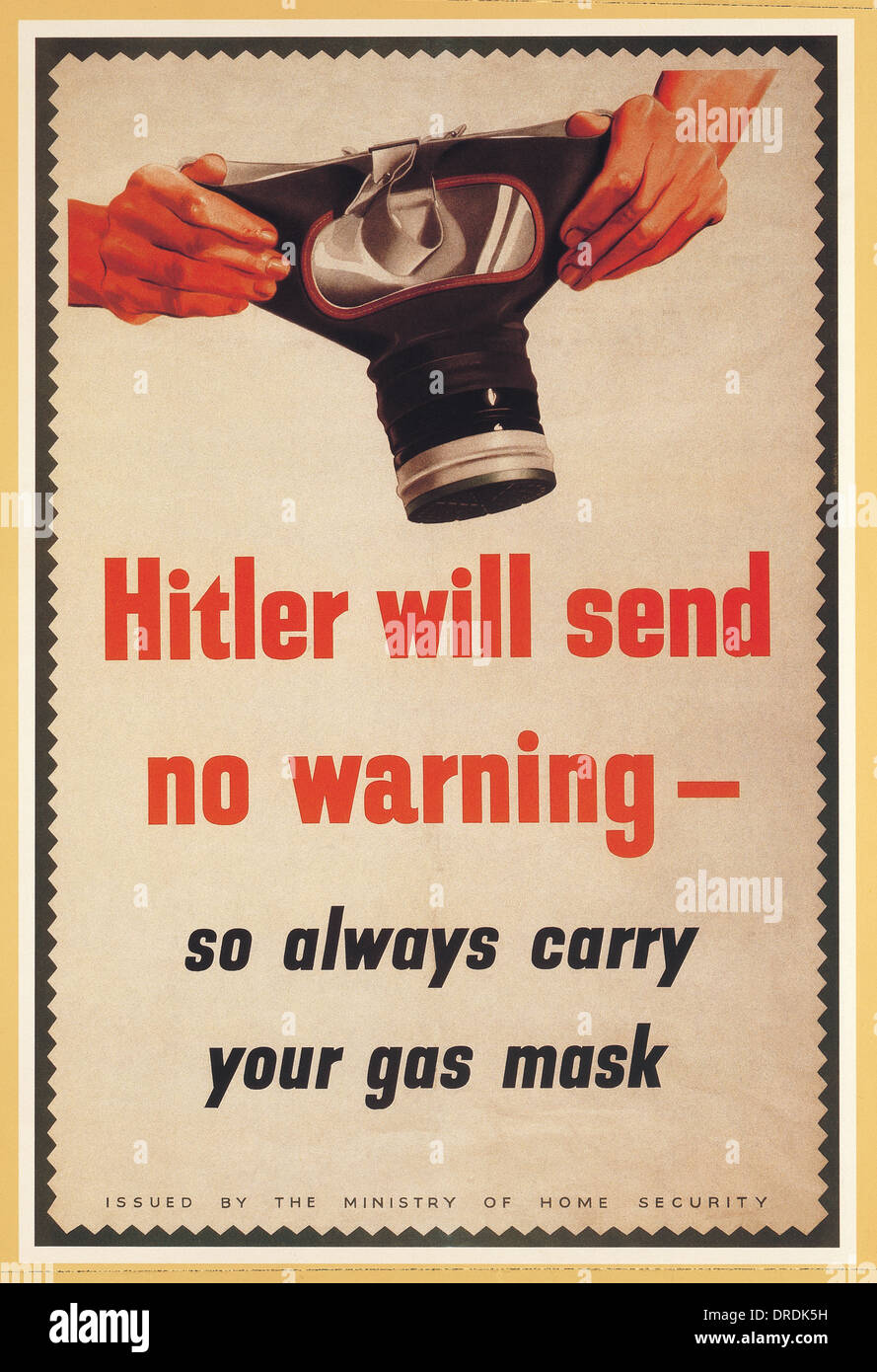 World war gas mask warning hi-res stock photography and images - Alamy