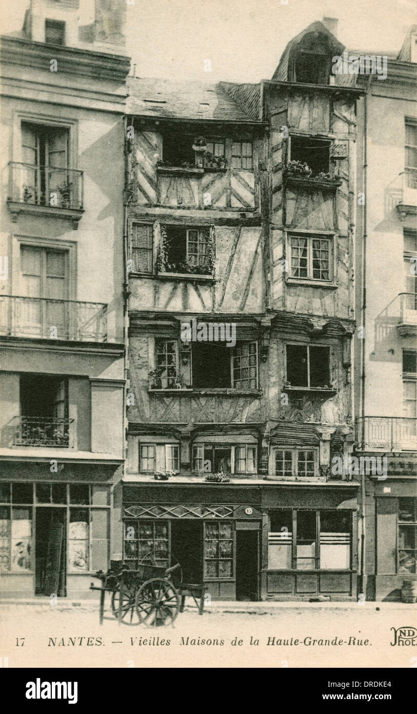 France, Nantes - Old Houses Stock Photo - Alamy