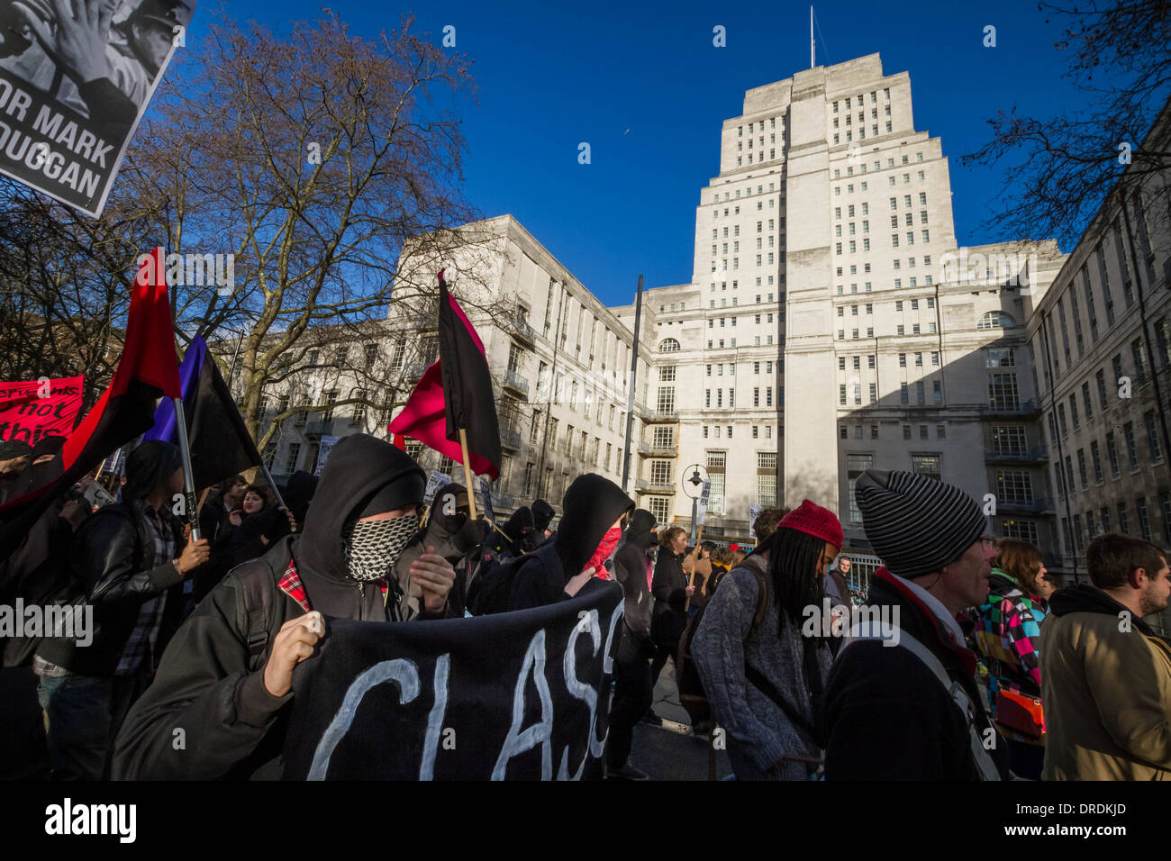Anarchist activists joined students protesting march through London to ...