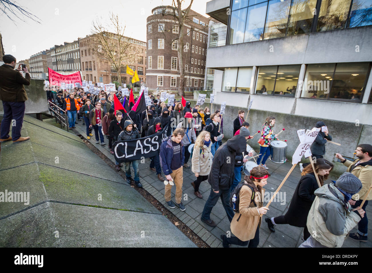 Anarchist activists joined students protesting march through London to ...