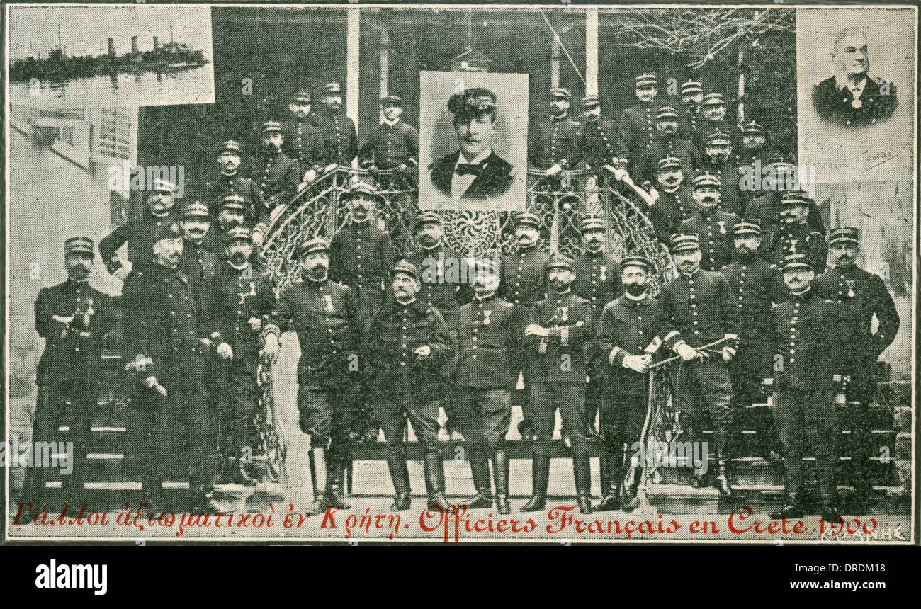 French Officers on Crete Stock Photo - Alamy