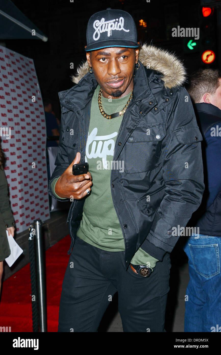 London UK, 23th January 2014 :Ben Ofoedu attends the Nuts magazine ...
