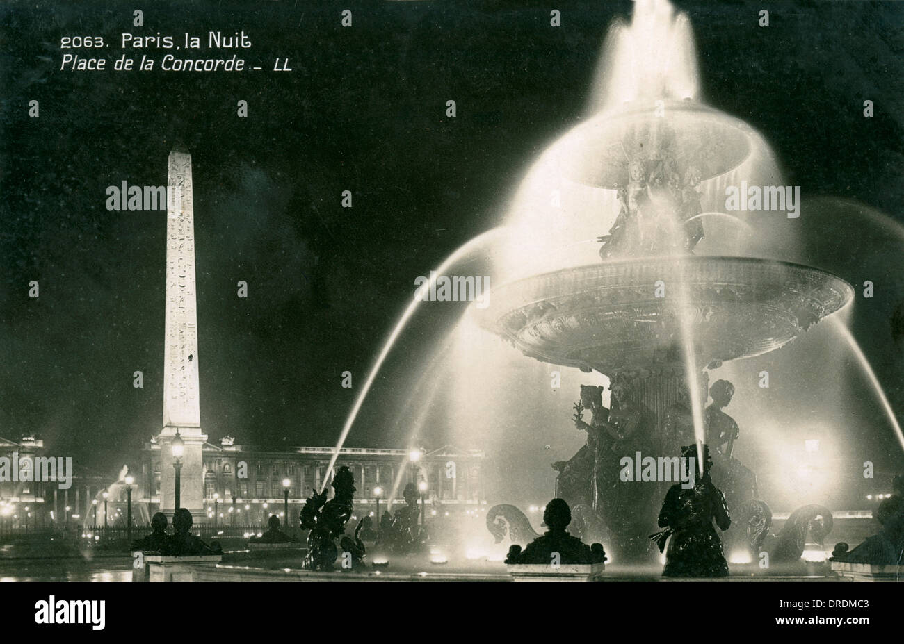Place de la Concorde at Night Stock Photo - Alamy