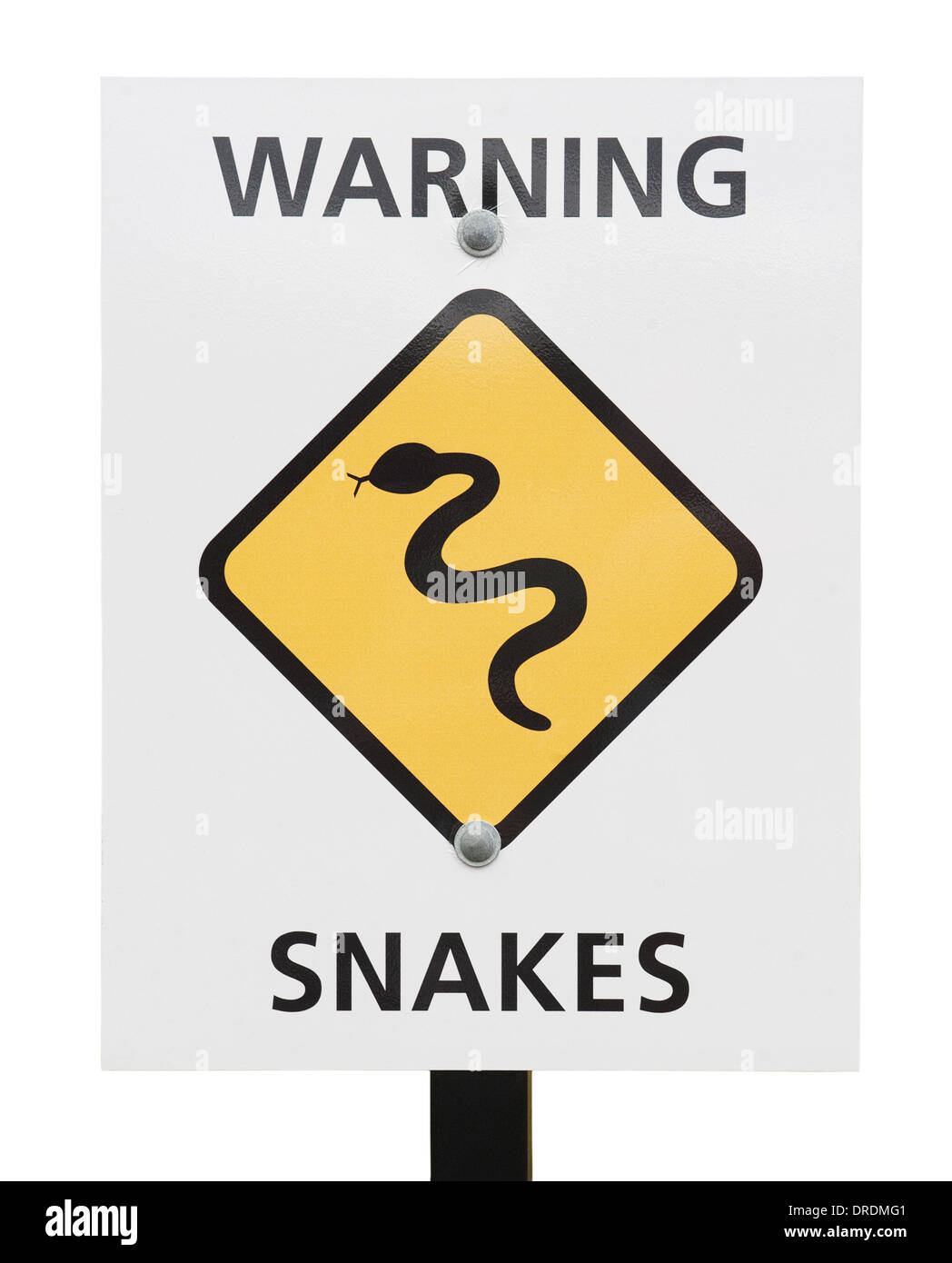 yellow snakes warning sign in the beach in Australia Stock Photo - Alamy