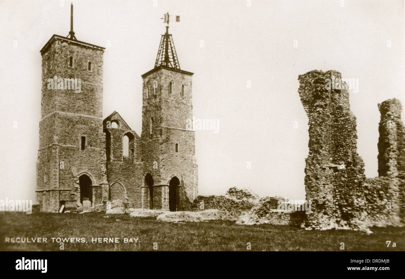 Reculver towers hi-res stock photography and images - Alamy