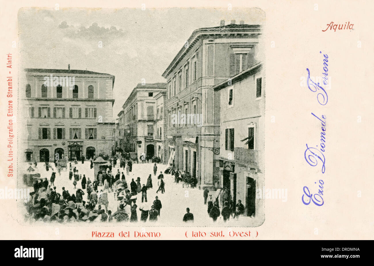 Italy - Aquila - Cathedral Square Stock Photo - Alamy