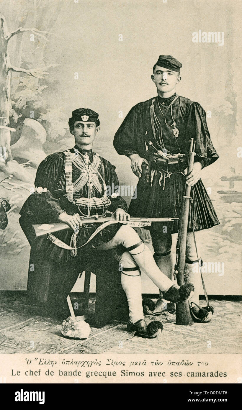 Captain Simos and his deputy - Greek Patriot Stock Photo - Alamy