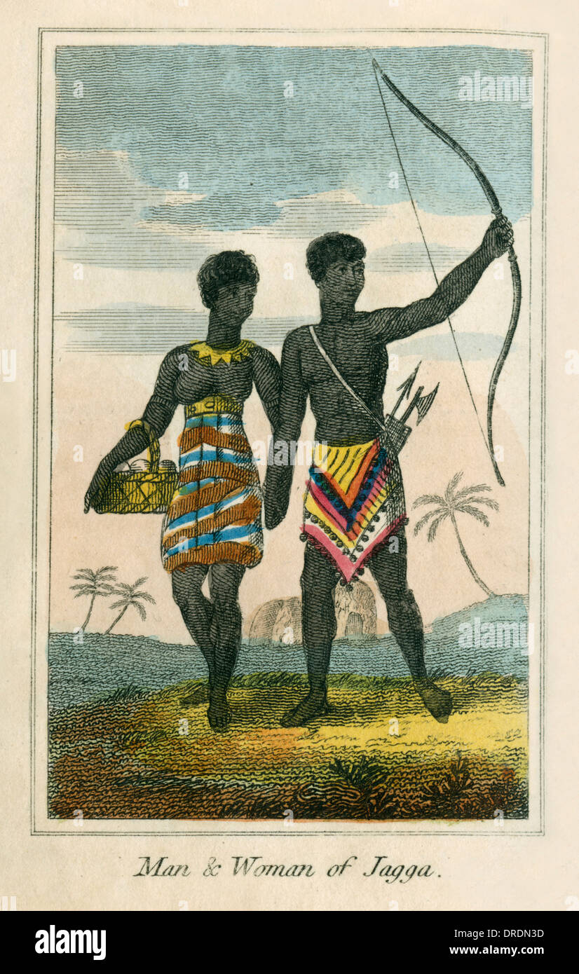 Man and Woman of the Jaggas People Stock Photo - Alamy