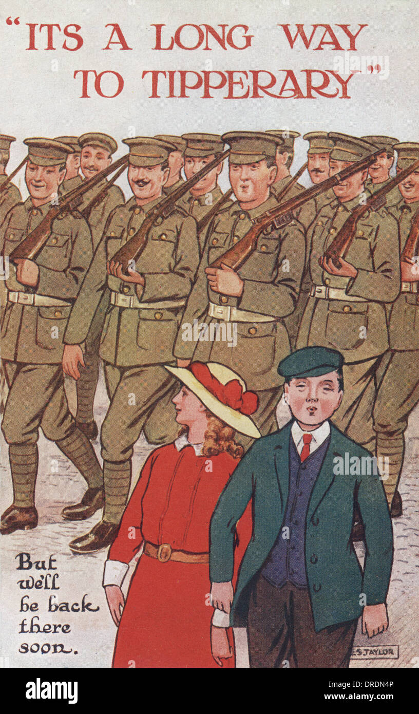 "Its a Long Way to Tipperary - but we'll be back there soon. A postcard ...