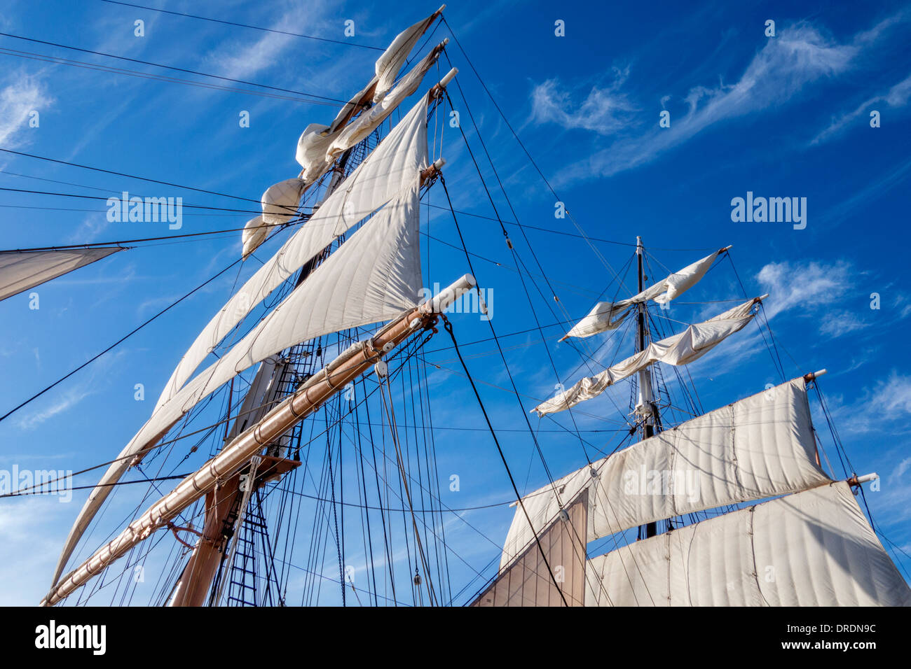 Tall masts of the Star of India, San Diego, California Stock Photo - Alamy