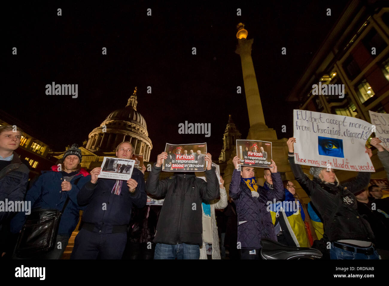 Ukrainian Euromaidan protest outside London Stock Exchange Stock Photo ...