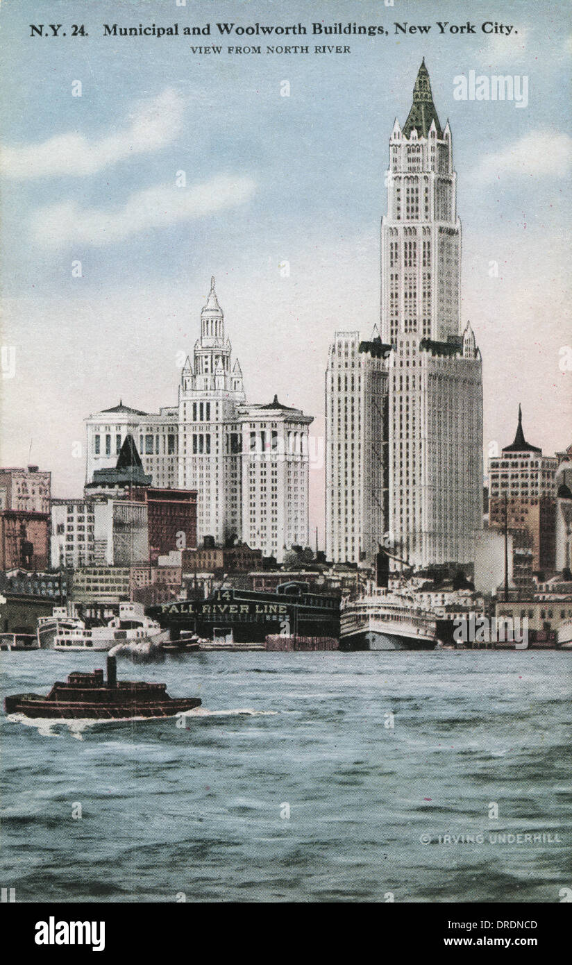 Woolworth tower and municipal building hi-res stock photography and ...