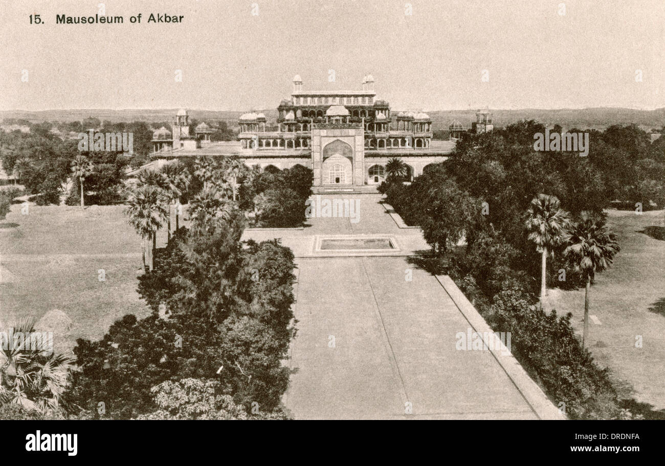 India - Mausoleum of Akbar, Agra Stock Photo - Alamy