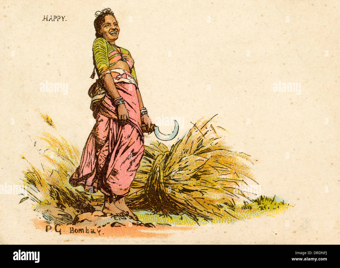 India - A happy country girl Stock Photo - Alamy
