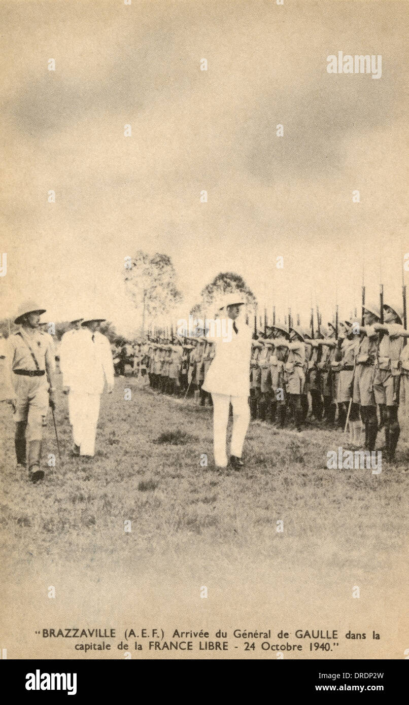 Arrival of General de Gaulle - Congo Stock Photo - Alamy