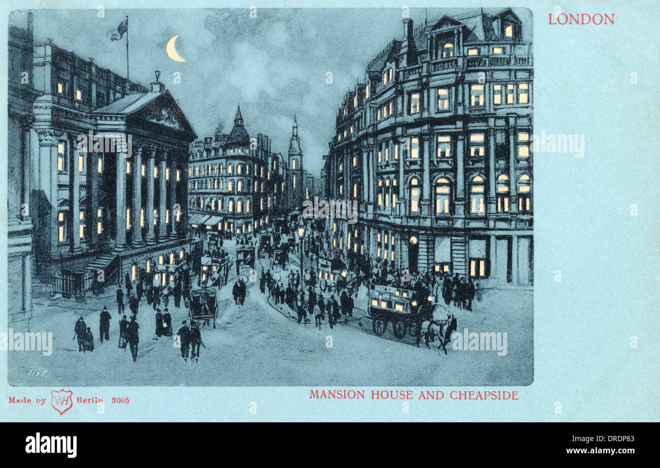 Mansion House and Cheapside, London Stock Photo - Alamy