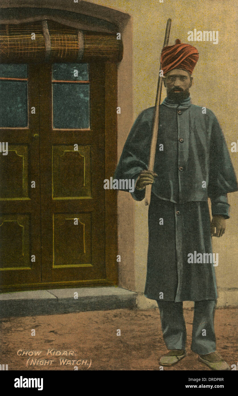 Indian security watchman hi-res stock photography and images - Alamy
