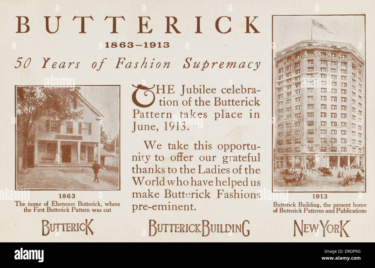 Butterick pattern hi-res stock photography and images - Alamy