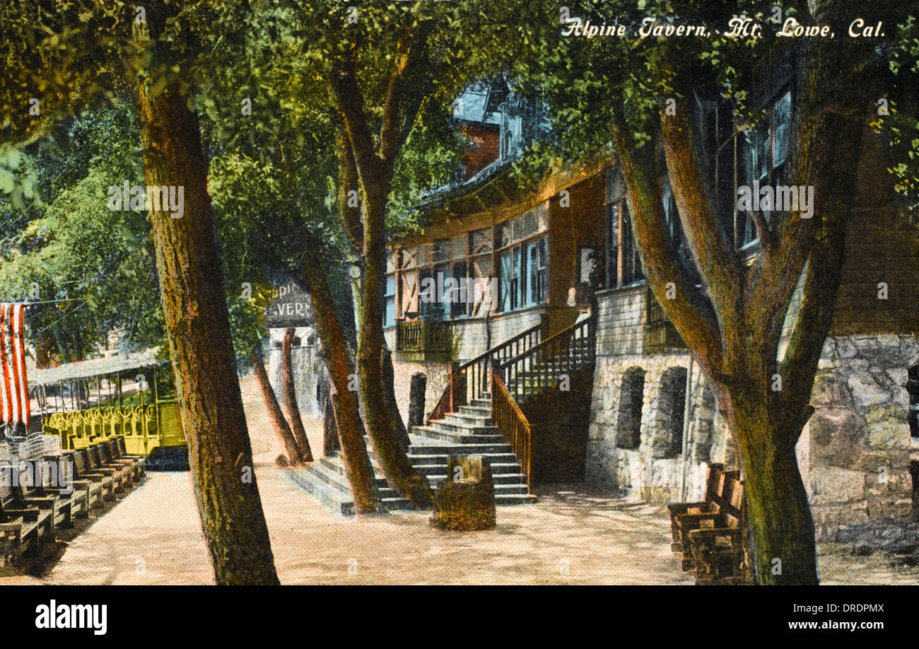 Mount Lowe scenic railway, Alpine Tavern, California, USA Stock Photo ...