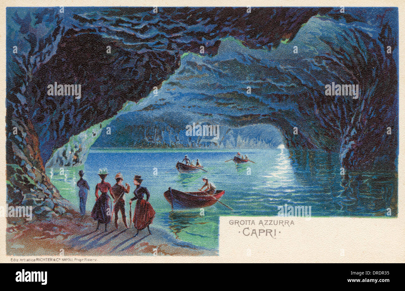 Capri, Italy - The Azure Grotto Stock Photo - Alamy