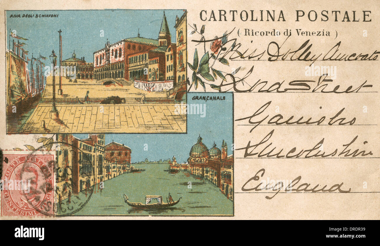 Italy - Venice - very early picture postcard Stock Photo - Alamy