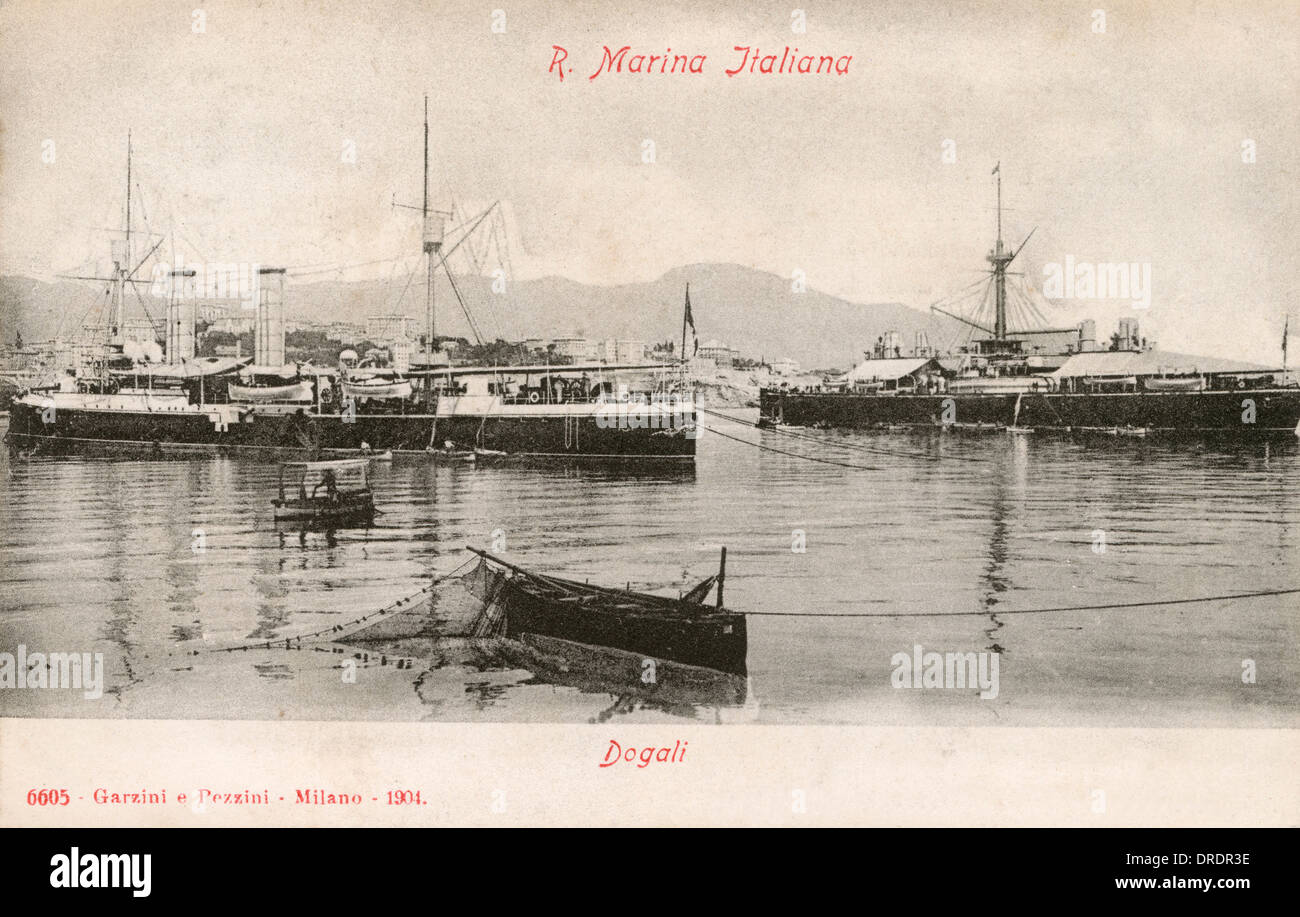 Dogali - Italian naval vessels in dock Stock Photo - Alamy