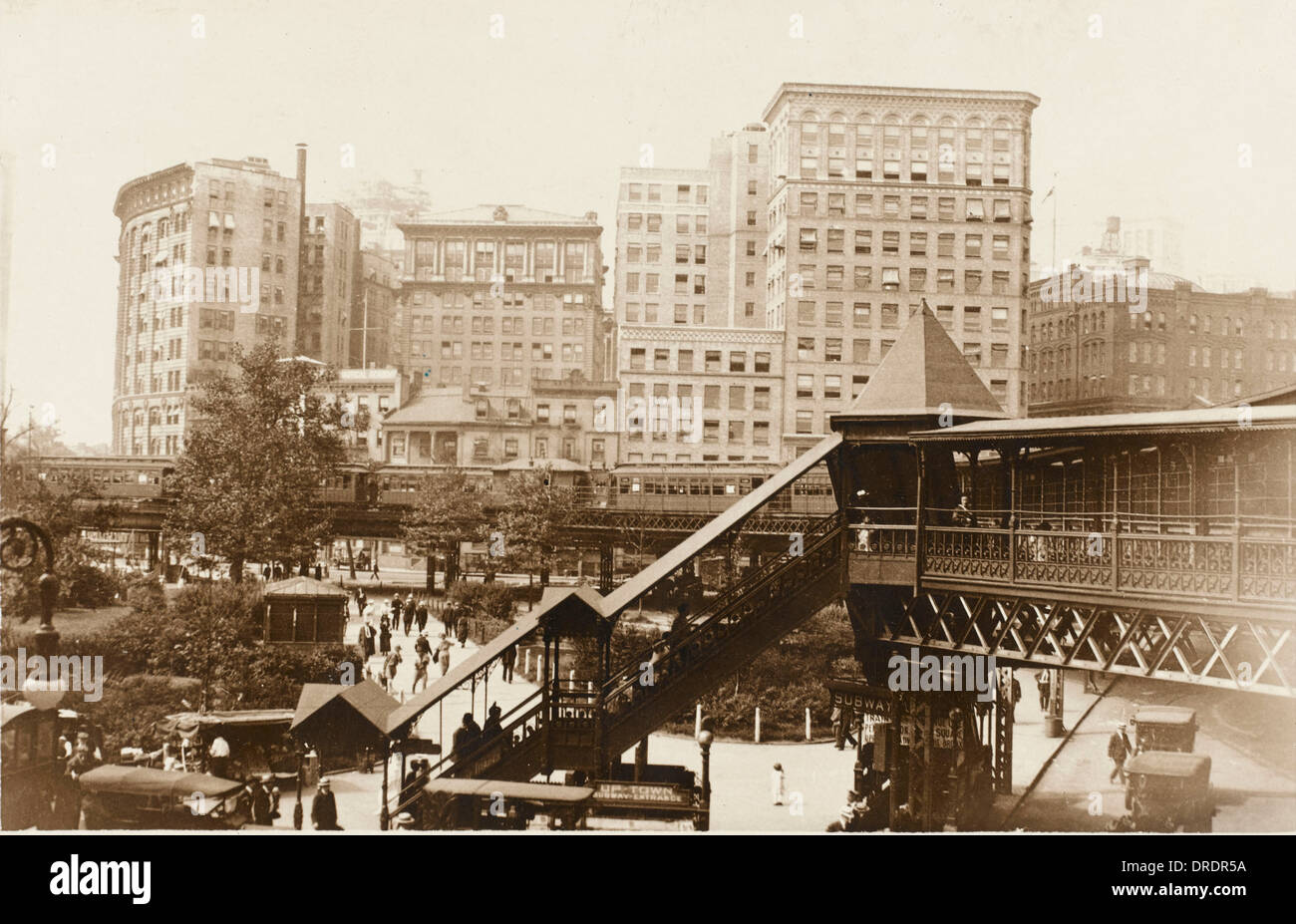 South Ferry elevated railway station, New York Stock Photo - Alamy