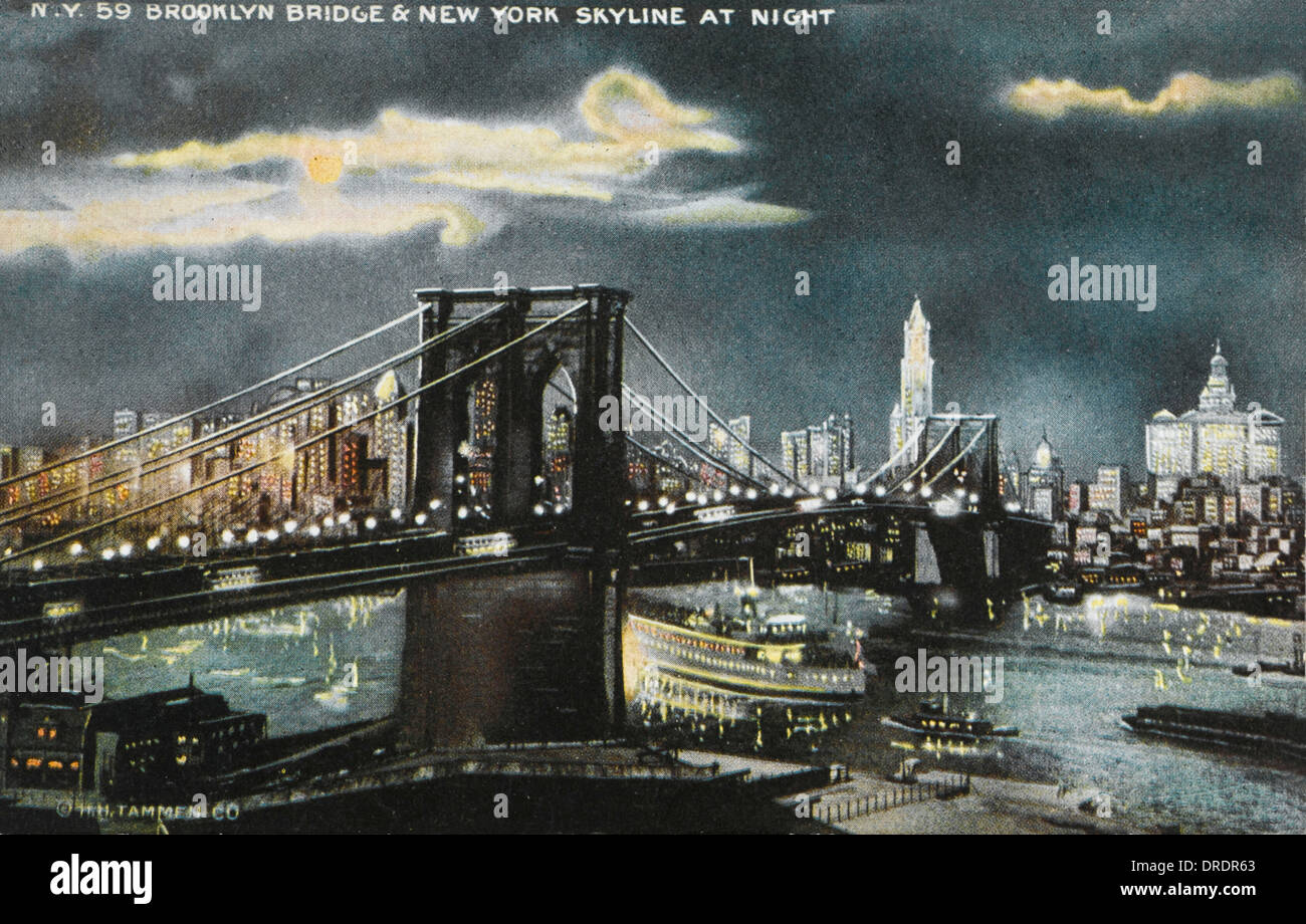 Brooklyn bridge 1900s hi-res stock photography and images - Alamy