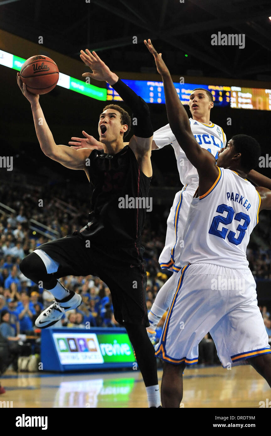Los Angeles, CA, USA. 23rd Jan, 2014. Stanford Cardinal forward Dwight ...