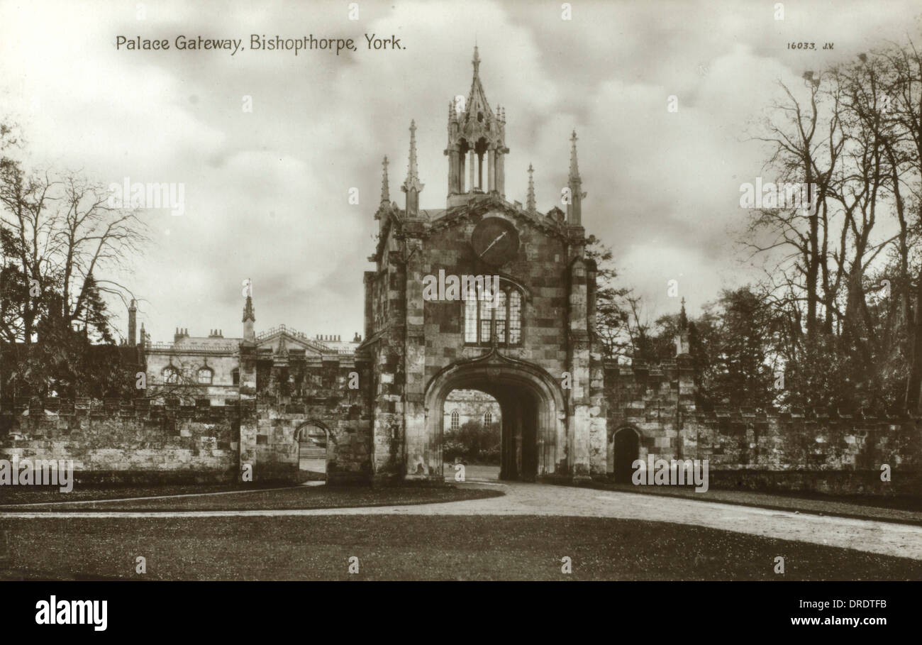 Bishopthorpe, York, Yorkshire, The Palace Gateway Stock Photo - Alamy
