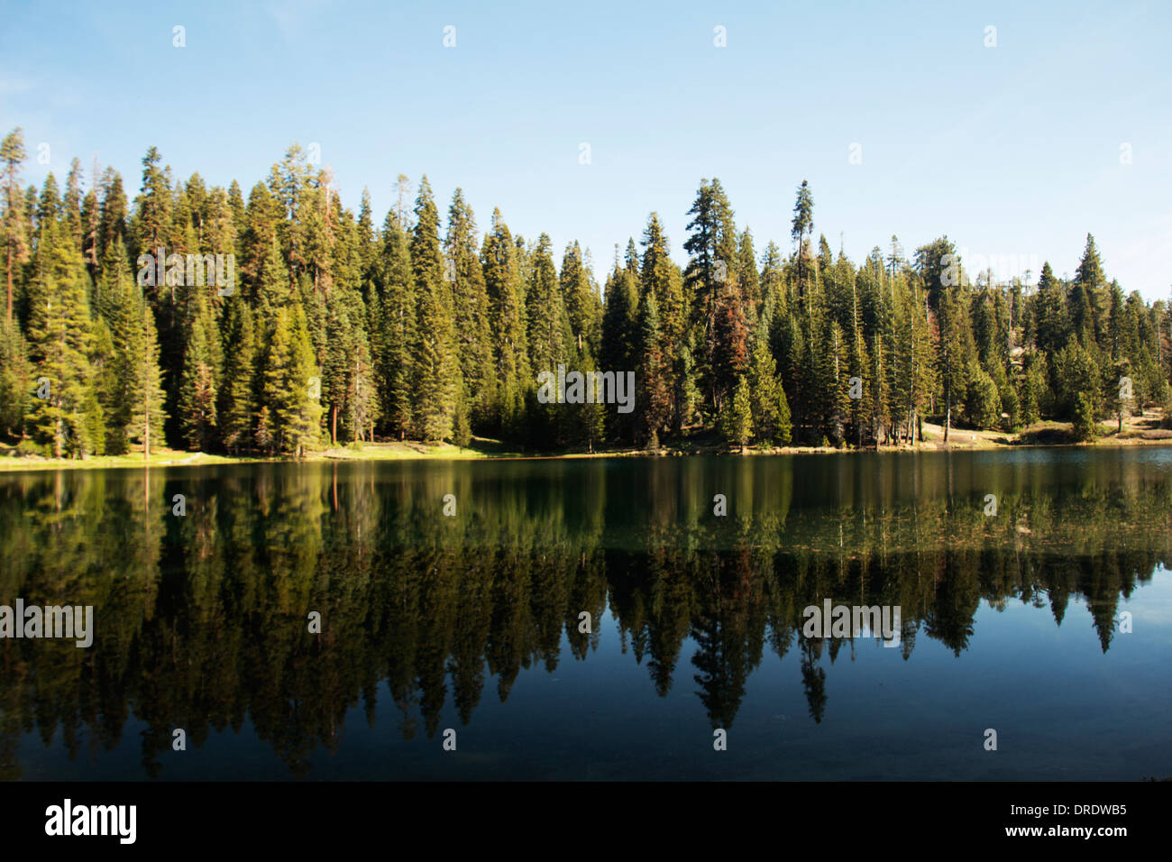 Reflective mountain lake Stock Photo - Alamy