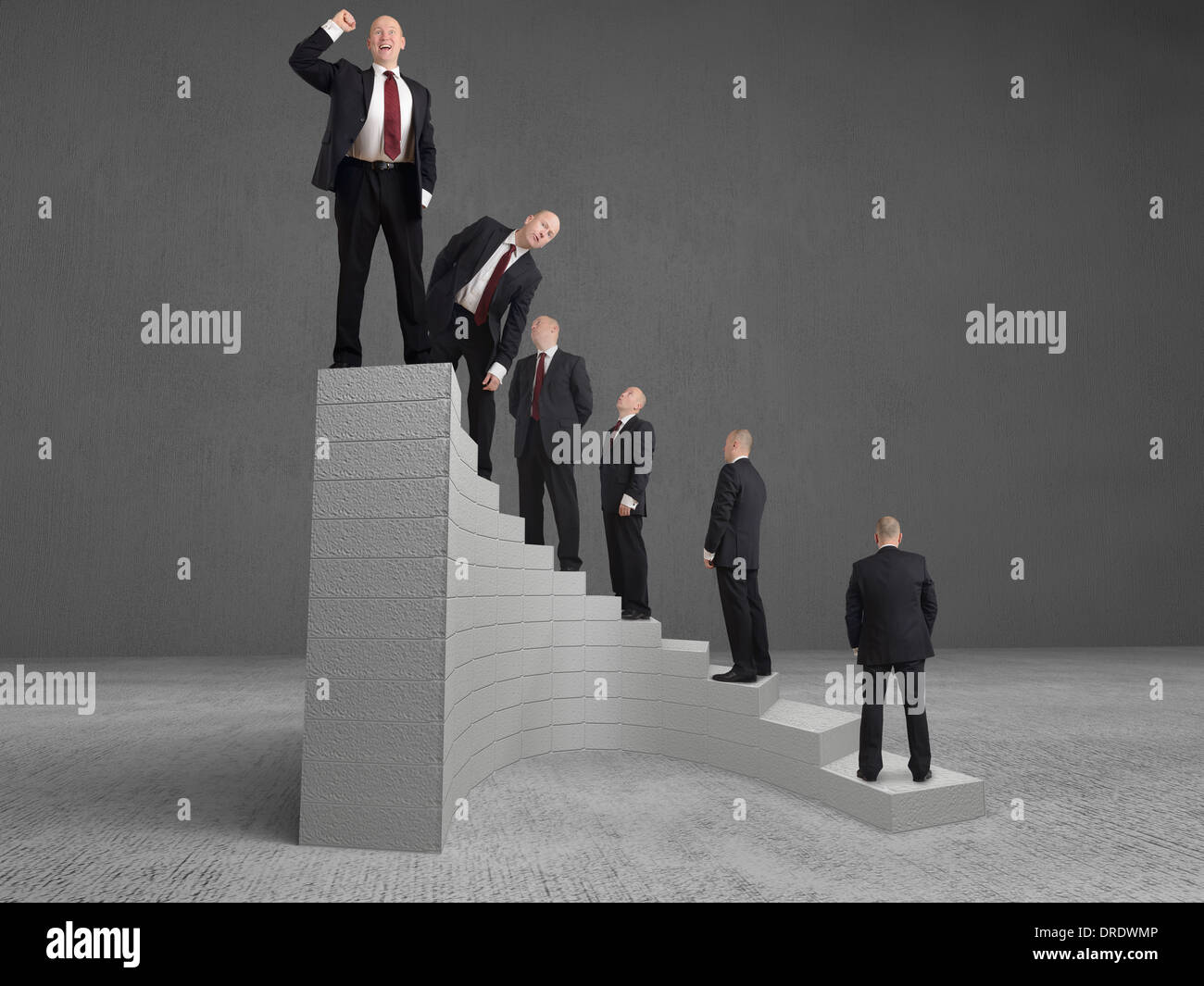 concept Businessman reaching the top Stock Photo - Alamy
