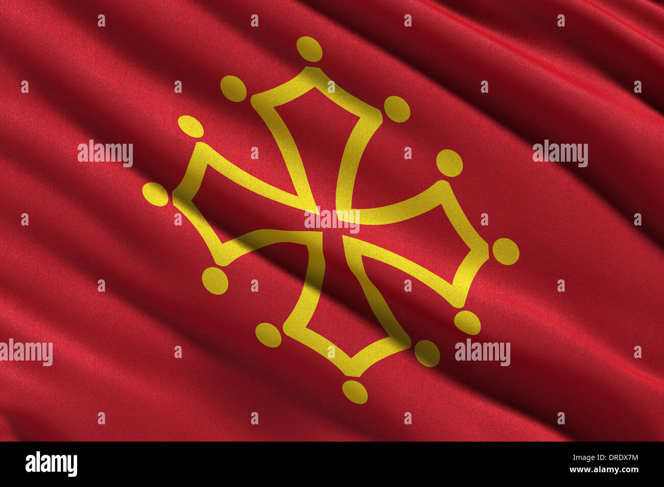 Flag of Midi-Pyrénées Stock Photo - Alamy
