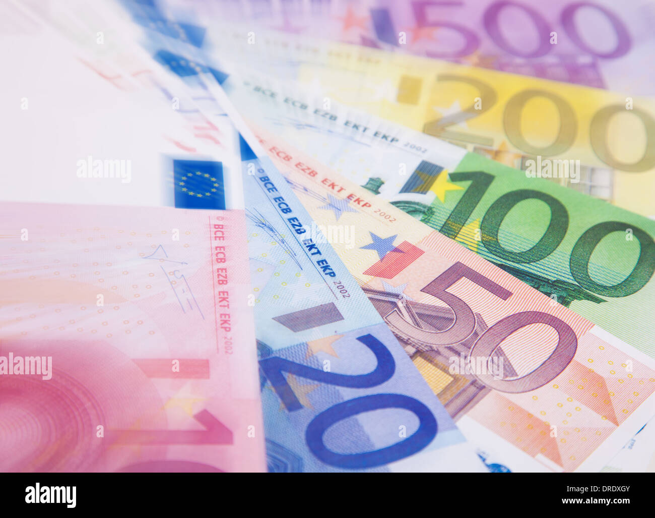 Various Euro notes Stock Photo - Alamy