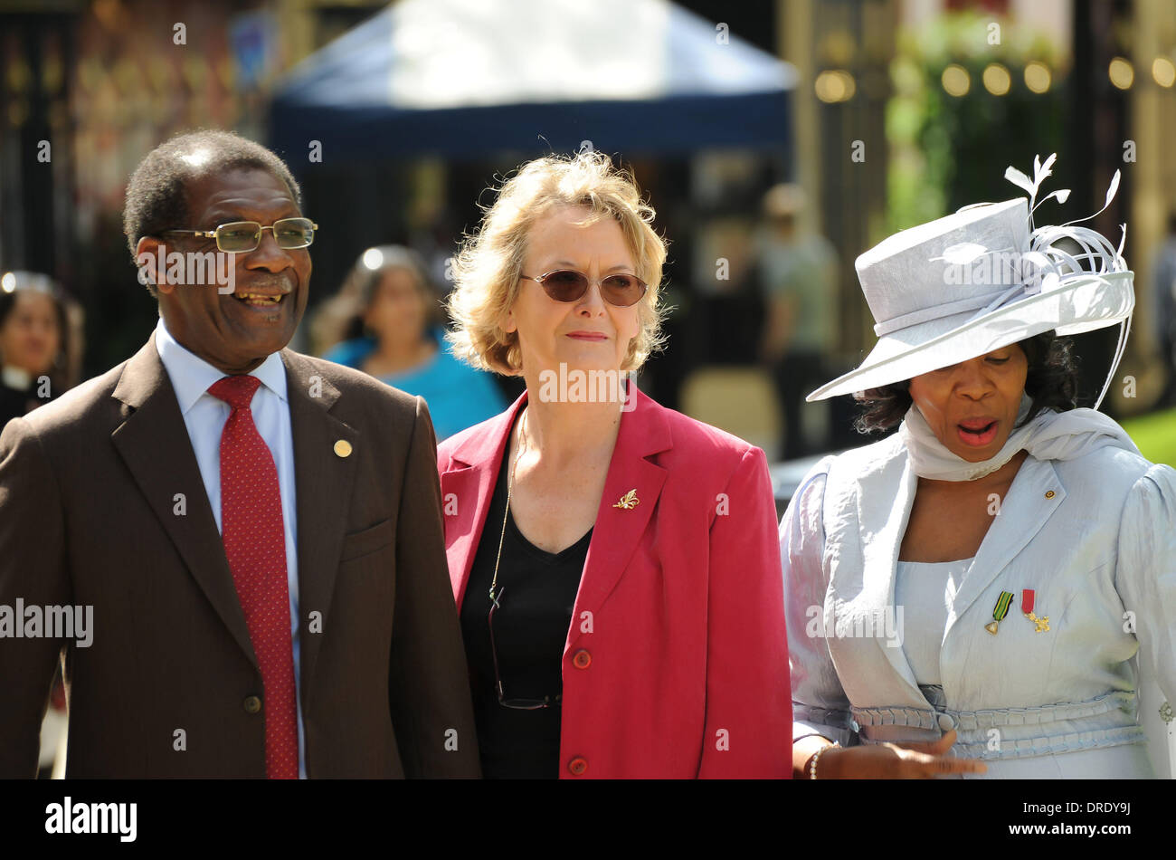 Lord Morris of Handsworth with his wife Eileen and Beverly Lindsay ...