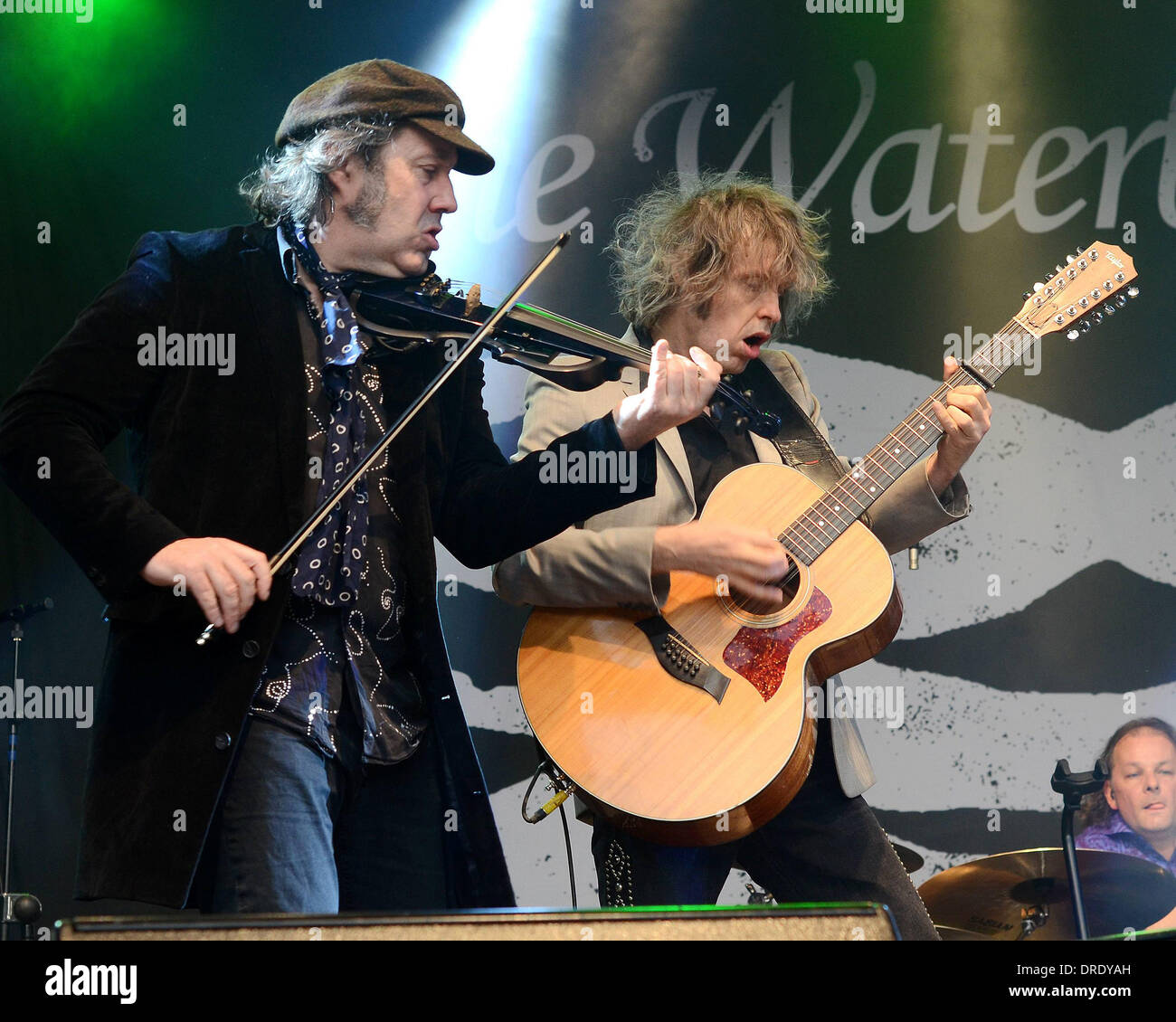 Steve Wickham and Mike Scott The Waterboys perform live at The Iveagh ...